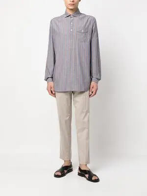 LARDINI Striped Cotton Shirt