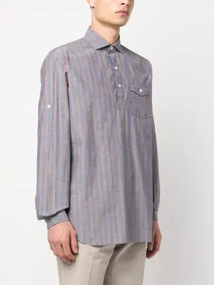 LARDINI Striped Cotton Shirt