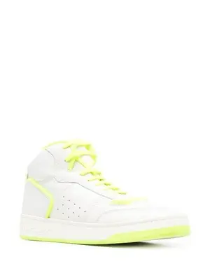 Saint Laurent Two-tone High-top Sneakers - White