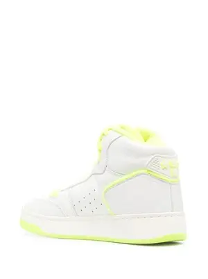 Saint Laurent Two-tone High-top Sneakers - White