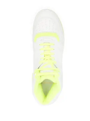 Saint Laurent Two-tone High-top Sneakers - White
