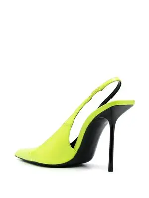 Saint Laurent Kiss 115mm Slingback Pumps - Green