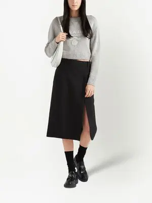 Prada Wool And Cashmere Crew Neck Sweater