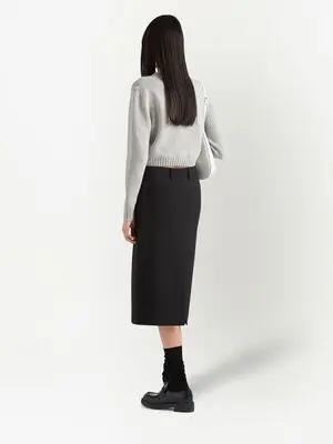 Prada Wool And Cashmere Crew Neck Sweater