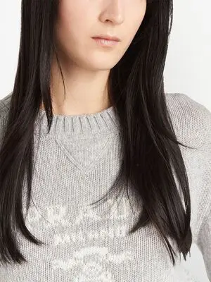 Prada Wool And Cashmere Crew Neck Sweater