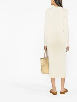 Zimmermann High Tide Lace-up Knitted Dress - Neutrals
