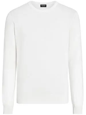 Zegna Cashseta Crew-neck Jumper - White