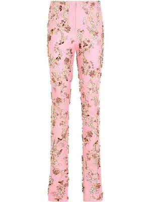 Dolce & Gabbana Embellished Leather Trousers