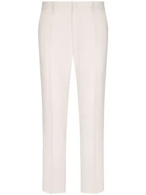 Dolce & Gabbana Stretch-wool Tuxedo Trousers - Neutrals