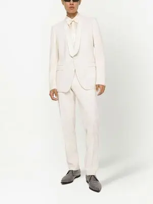 Dolce & Gabbana Stretch-wool Tuxedo Trousers - Neutrals