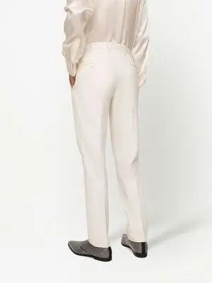 Dolce & Gabbana Stretch-wool Tuxedo Trousers - Neutrals