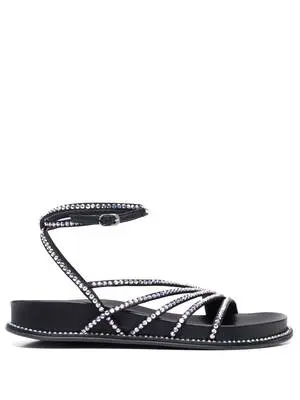 LE SILLA Crystal-embellished Sandals - Black