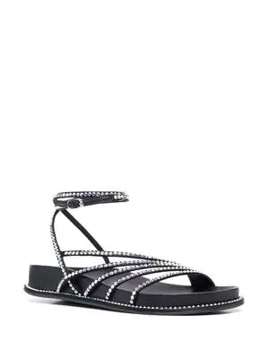LE SILLA Crystal-embellished Sandals - Black