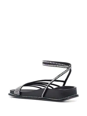 LE SILLA Crystal-embellished Sandals - Black