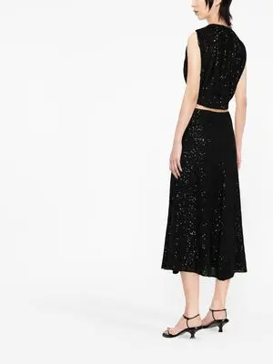 Brunello Cucinelli Sequinned A-line Midi Skirt