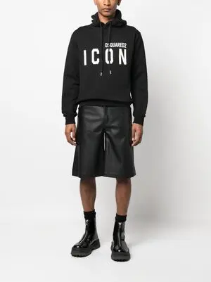 Dsquared2 Logo-print Cotton Hoodie - Black