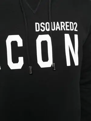 Dsquared2 Logo-print Cotton Hoodie - Black