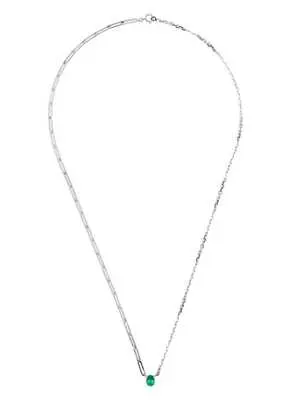 Yvonne Léon 18kt White Gold Emerald Necklace