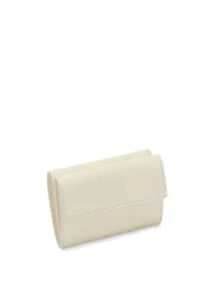 JIL SANDER Logo-embroidered Leather Purse