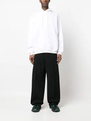 VTMNTS Barcode-patch Drawstring Hoodie - White