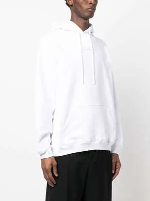 VTMNTS Barcode-patch Drawstring Hoodie - White
