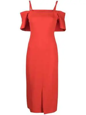 Victoria Beckham Off-shoulder Midi Dress