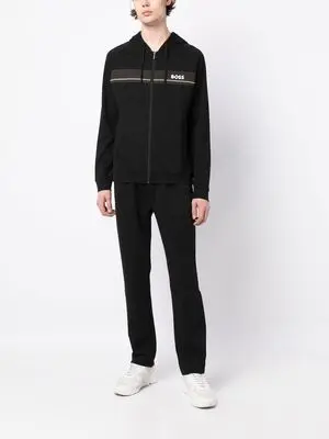 BOSS Logo-print Zip-up Hoodie