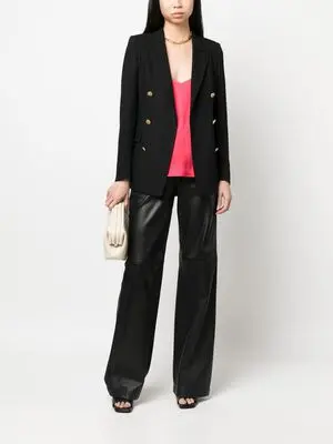 TWINSET Logo-plaque Satin Top - Pink