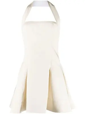 Khaite The Hila Flared Minidress - Neutrals