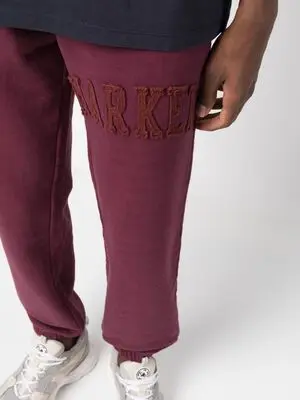 MARKET Logo-appliqué Track Pants - Red