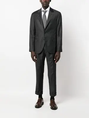 Brunello Cucinelli Chalk-stripe Virgin-wool Tailored Trousers