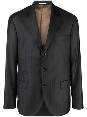 BRUNELLO CUCINELLI Chalk-stripe Virgin-wool Blazer