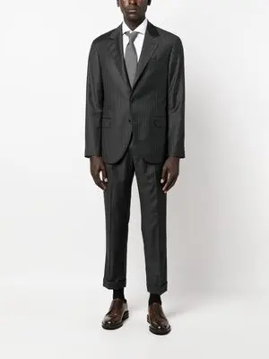 Brunello Cucinelli Chalk-stripe Virgin-wool Blazer