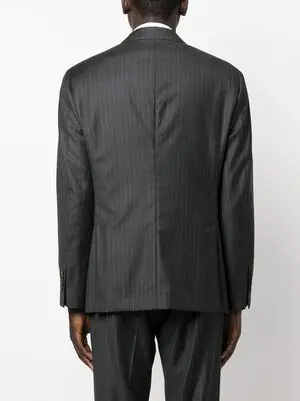 Brunello Cucinelli Chalk-stripe Virgin-wool Blazer