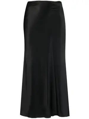MANURI Patricia Silk Skirt - Black