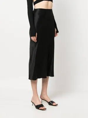 MANURI Patricia Silk Skirt - Black