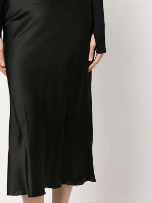 MANURI Patricia Silk Skirt - Black