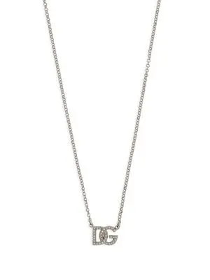 Dolce & Gabbana Dg-logo Chain Necklace - Silver