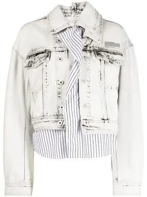 FENG CHEN WANG Logo-patch Denim Jacket