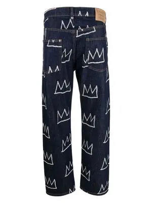 ÉTUDES STUDIO All-over Crown-print Trousers