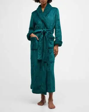 Natori Long Plush Robe - Cypress Green