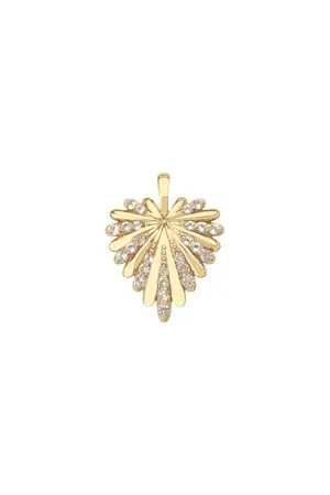 JANE WIN Love Petite Embellished Full-heart Pendant - Gold