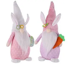 MELROSE Plush Easter Gnome Shelf Sitter - One-color