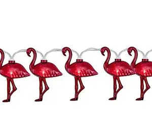NORTHLIGHT Pink Flamingo Garden Patio Lights - One-color