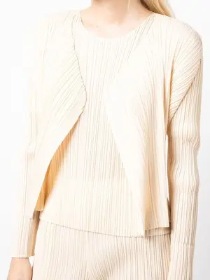 Issey Miyake Pleated Cropped Jacket