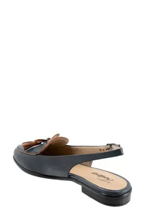 Trotters Lillie Slingback Loafer - Navy/tan
