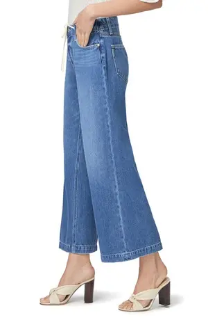 Paige Zoey Tie Waist Wide Leg Jeans