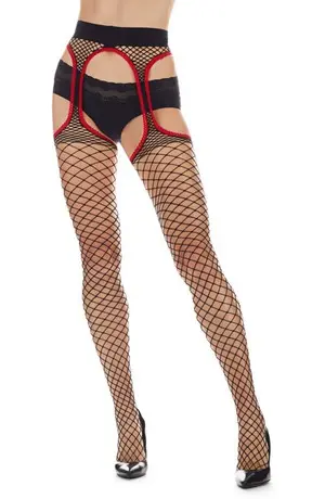 MEMOI Fishnet Suspender Tights