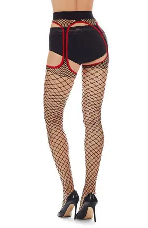 MEMOI Fishnet Suspender Tights