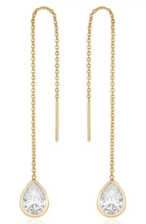 Ettika Cubic Zirconia Drop Earrings - Gold